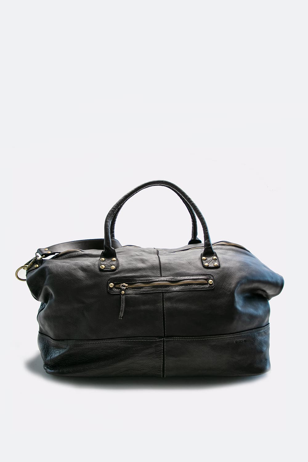 Vintage black leather Borsone | Barone Firenze
